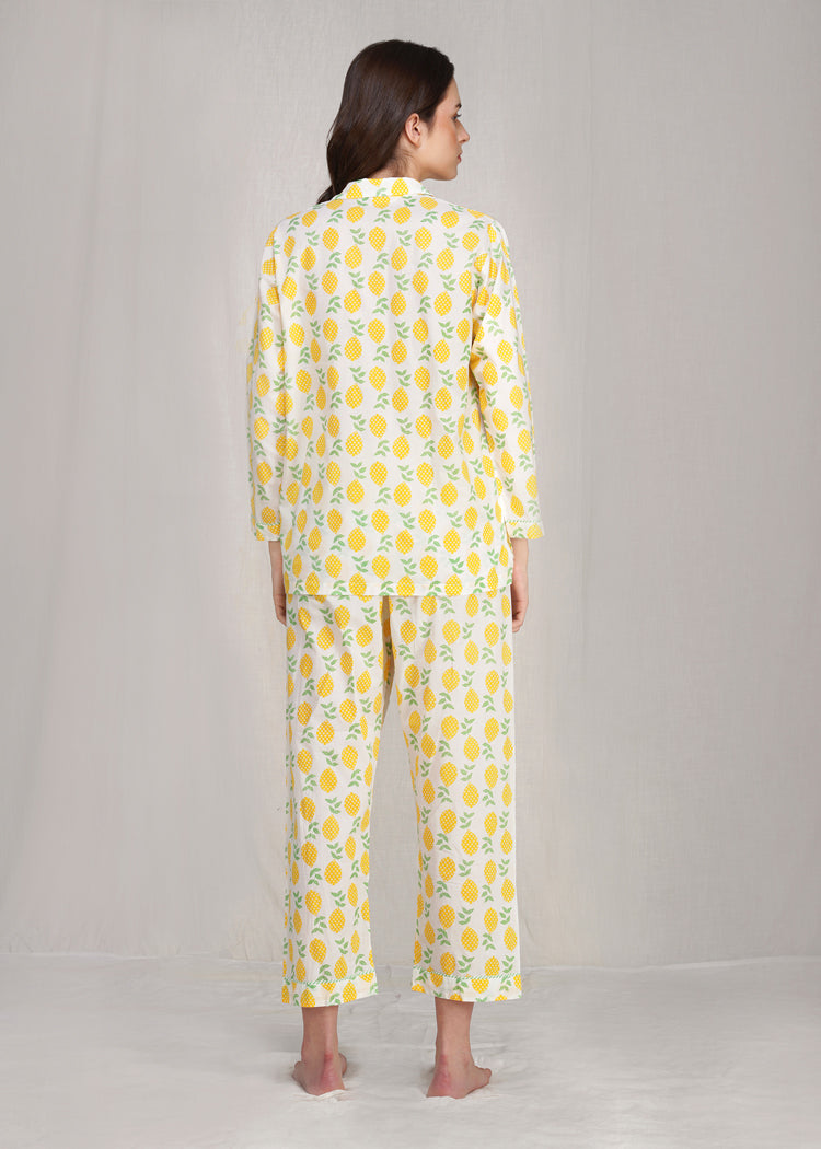 womens pyjama set lemon | soft-comfy sleepwear – The Almirah Store