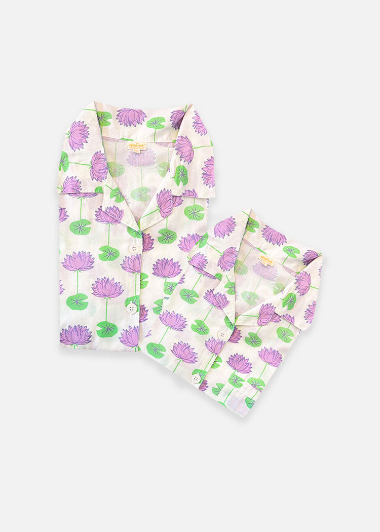 Mother - Daughter Holiday Pyjama Set Lotus – The Almirah Store