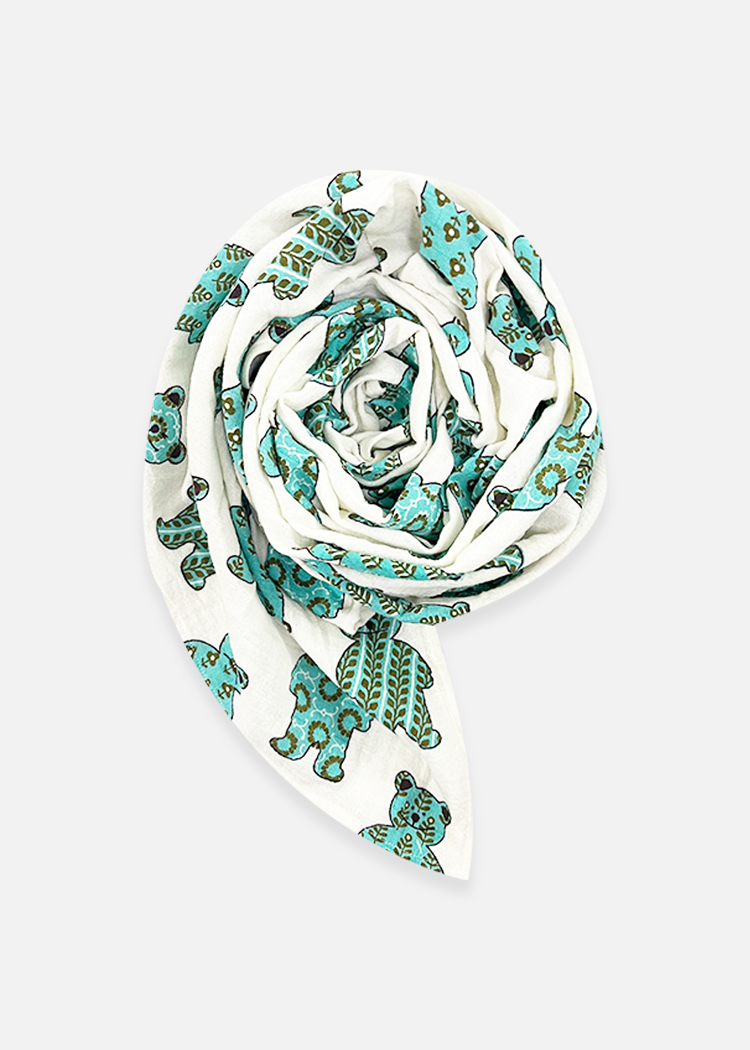 Swaddle Wrap Blanket Bhalu made with 100% organic cotton muslin fabric ...